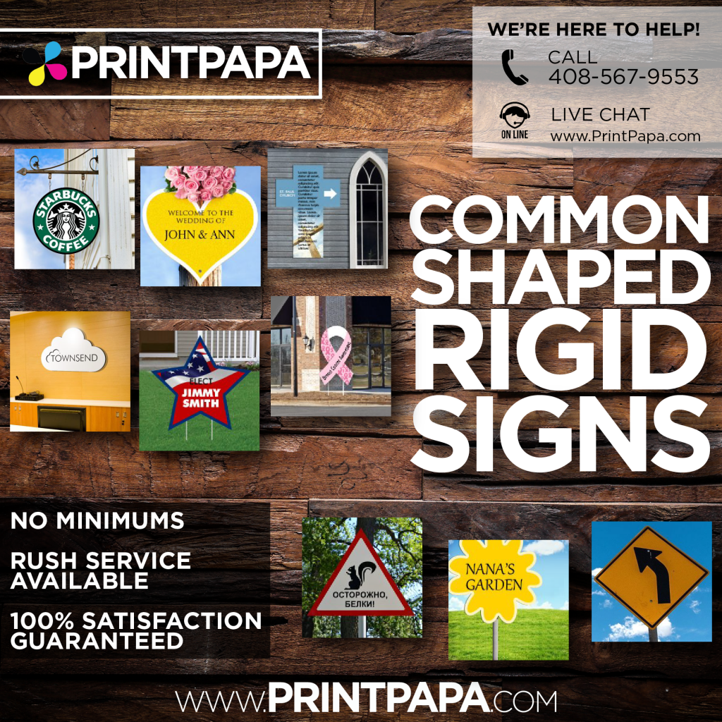 New Product – Common Shaped Rigid Signs