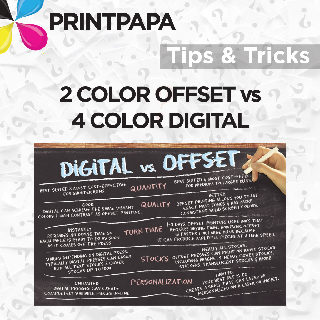 Tip – 2 Color Offset Printing vs 4 Color Digital Printing